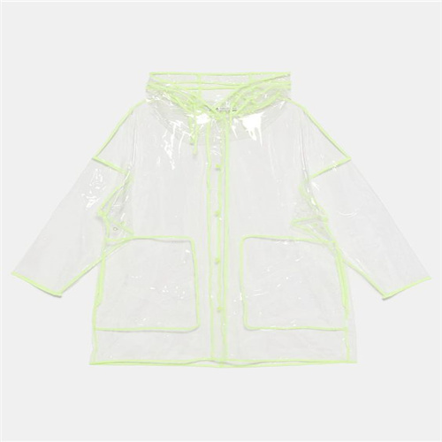 Translucent Adult Pvc Rainwear With Green Line, High Quality ...