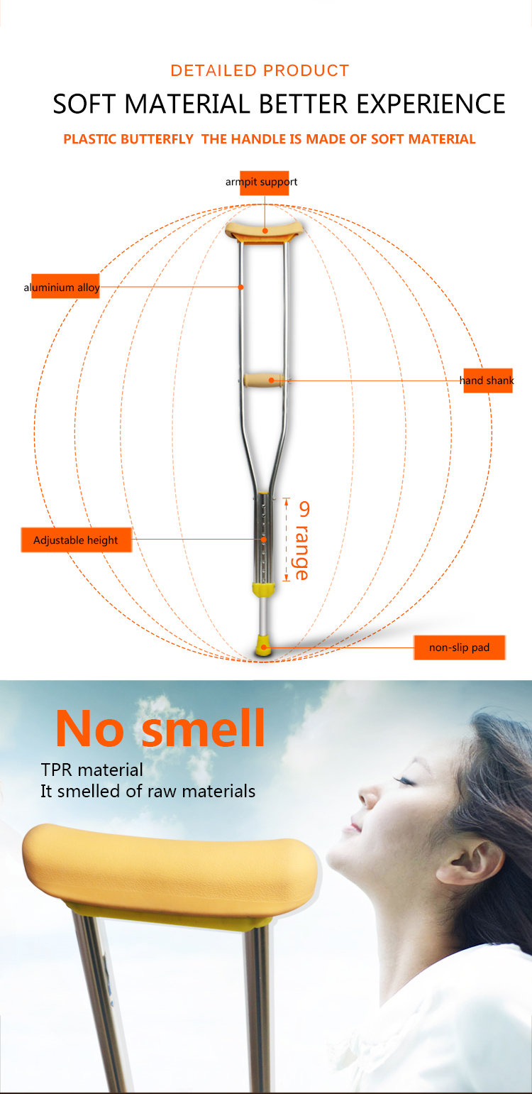 Underarm Crutches Medical Crutches Aluminum Disabled, High Quality ...