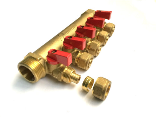 High Pressure Brass Forge Manifold For Floor Heating Bress Fittings For ...