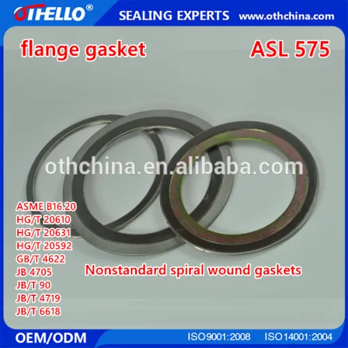 Asme B16.2 304/316 Ss Inner/outer Ring Graphite Spiral Wound Gasket ...