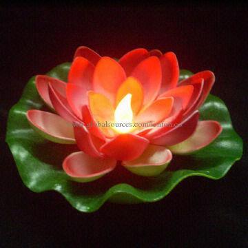 Red Led Floating Lily Lights, Replaceable Batteries, High Quality Red ...