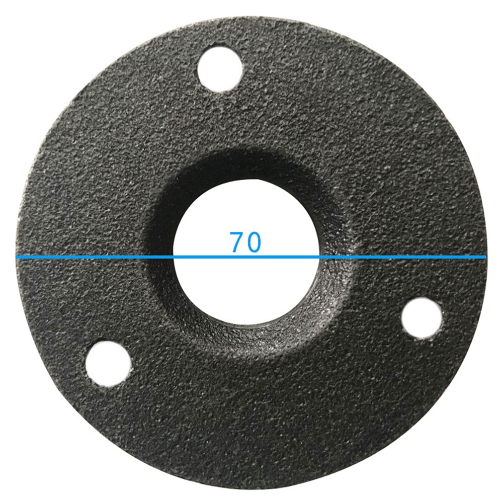 Decorative Pipe Flange Black Malleable Iron Threaded Pipe Fitting Floor ...