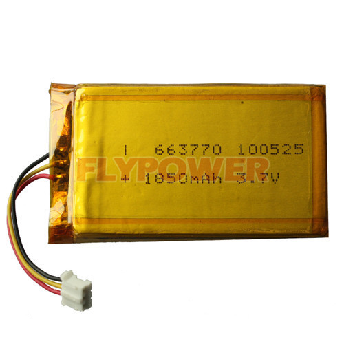 3.7v 1850mah Lithium Ion Polymer Battery Pack (1s1p Of Flp-663770 ...