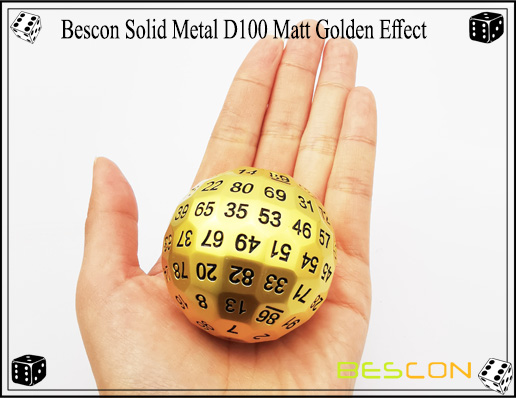 Bescon Solid Metal 100 Sided Dice, Game Dice D100, Giant Polyhedral ...