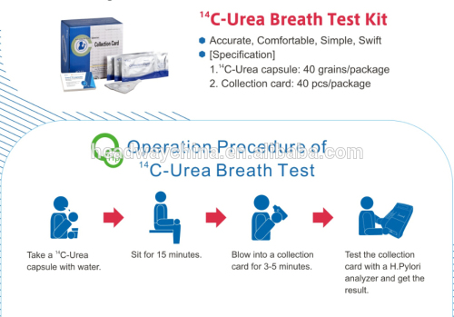 H.pylori C14 Urea Breath Test Kit For Gastroenterology Laboratory And ...