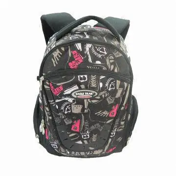 600d Backpack With Colorful Printing With 210d Polyester Lining, High ...