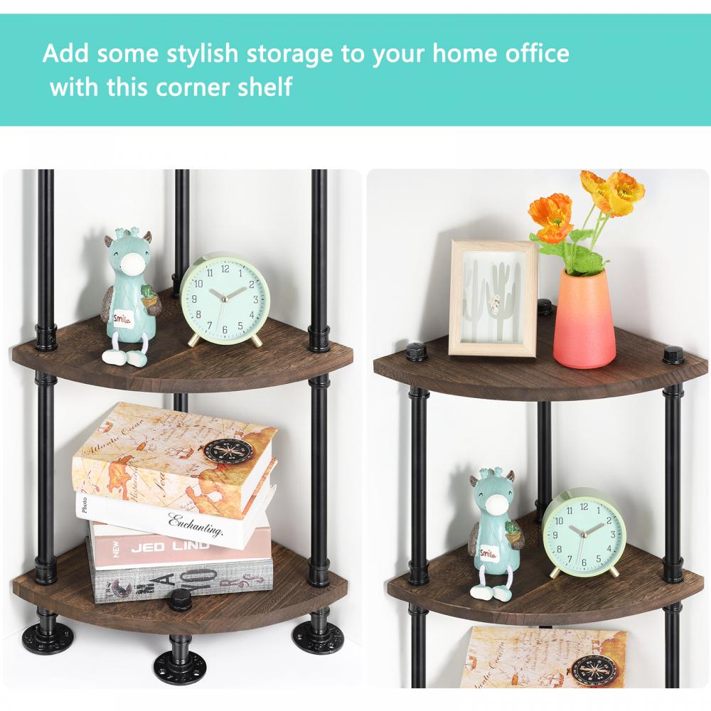 4-tier Industrial Design Pipe Corner Shelves, High Quality 4-tier ...