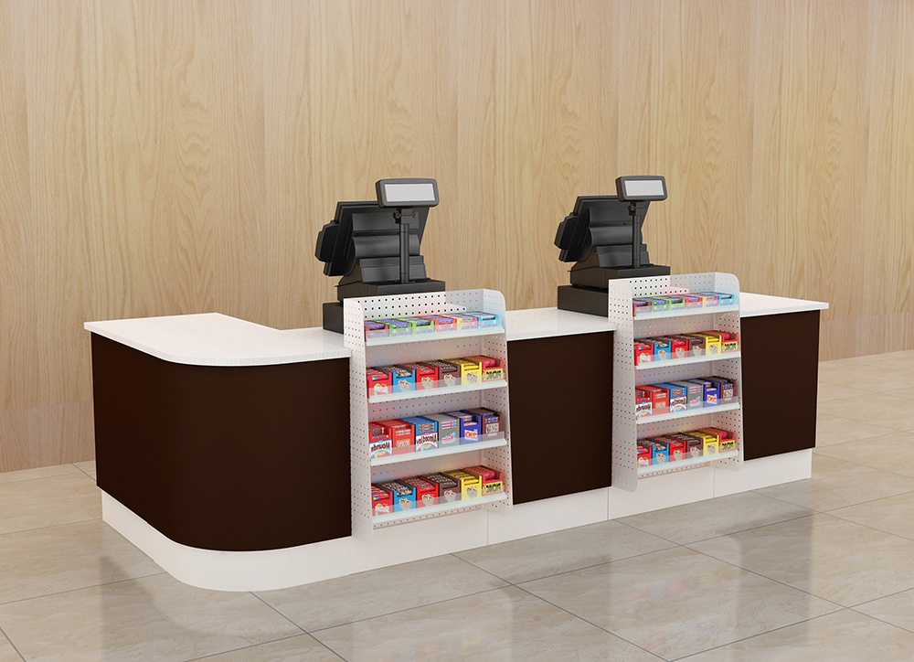 Counter Checkout Stainless Steel Supermarket, kualitas tinggi Counter ...