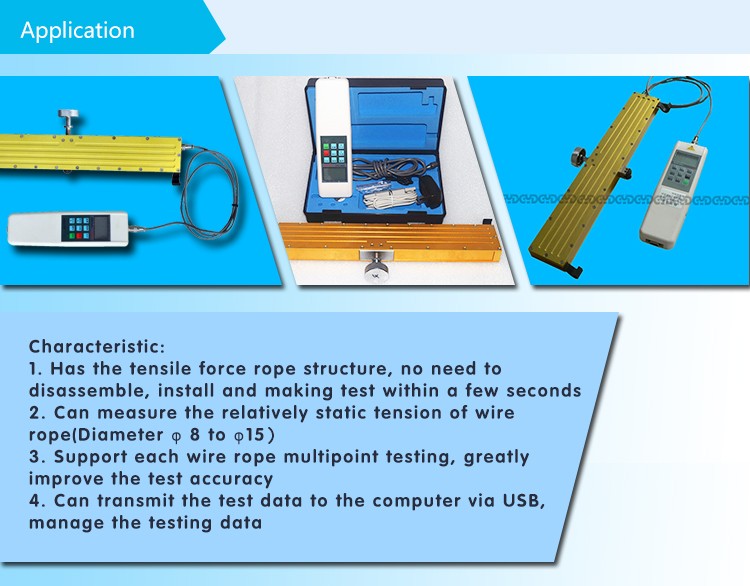Lift Wire Rope Safety Tester 3000n Elevator Rope Tension Meter, High ...