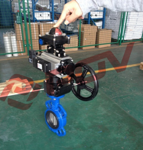 Wafer Pneumatic Control Valve With Positioner Butterfly Valve, High ...