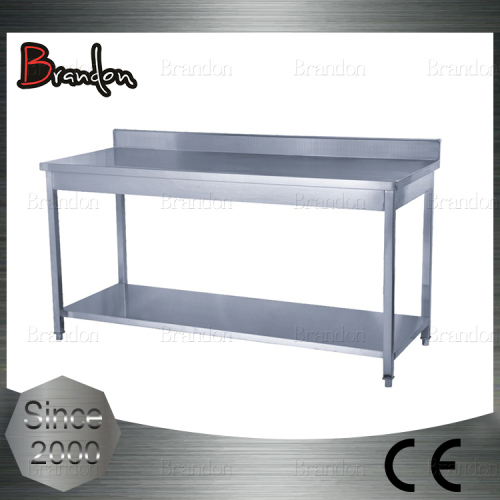 Brandon Square Tube Double Tier Portable Kitchen Work Bench Table, High ...