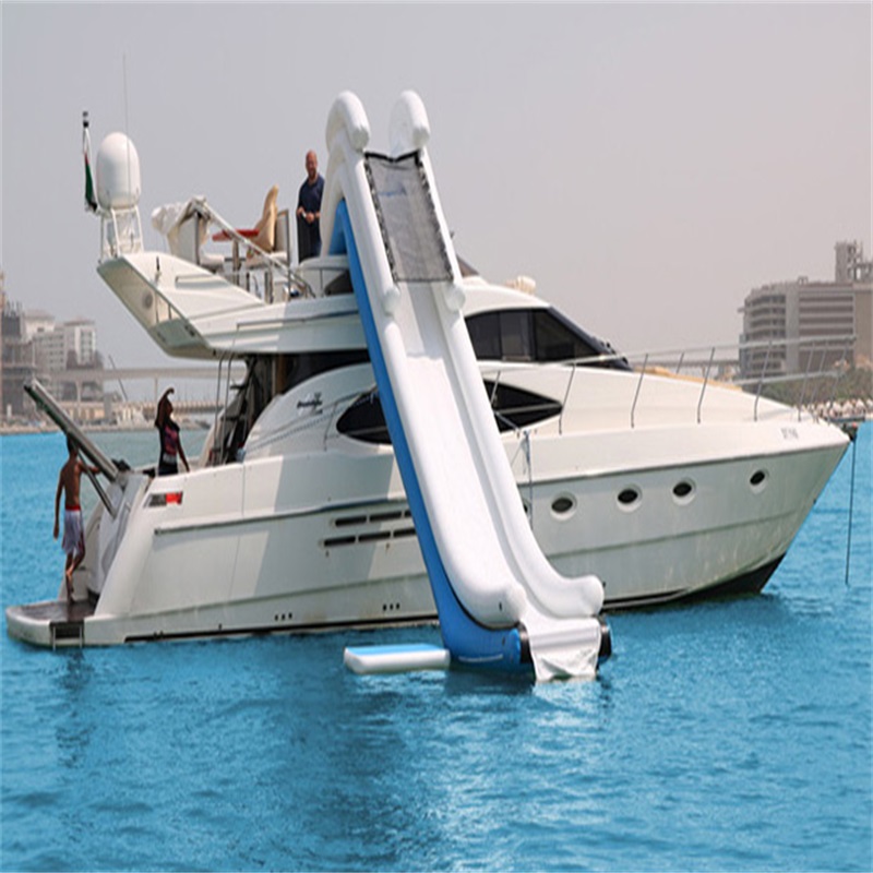 Water Luxury Yacht Inflatable Dock Slide For Commercial Play Equipment ...