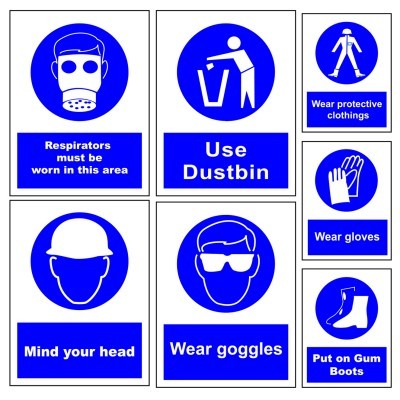 Pvc Board Mandatory Sign,personal Protection Equipment Safety Signs ...