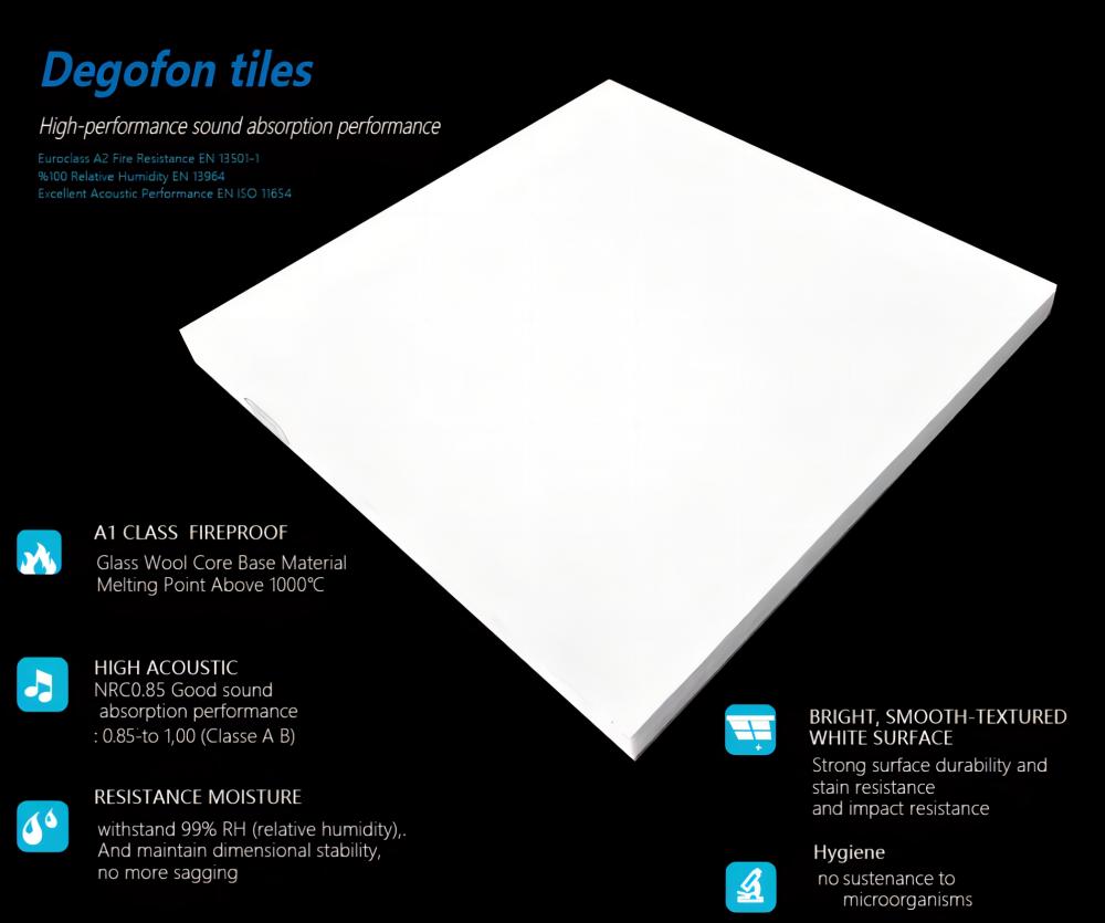 Quality Mineral Wool Ceiling Tiles for Acoustic Improvement for Sale