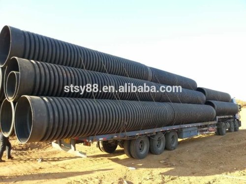 Sn8 Pe Corrugated Pipe / Culvert Pipe / Corrugated Drainage Waste Pipe ...
