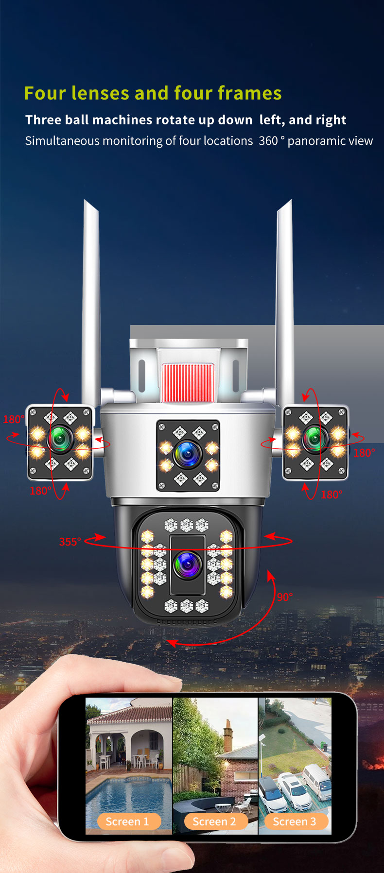 6k Wifi Ptz Ipc360 Outdoor Wireless Security Camera, High Quality 6k ...