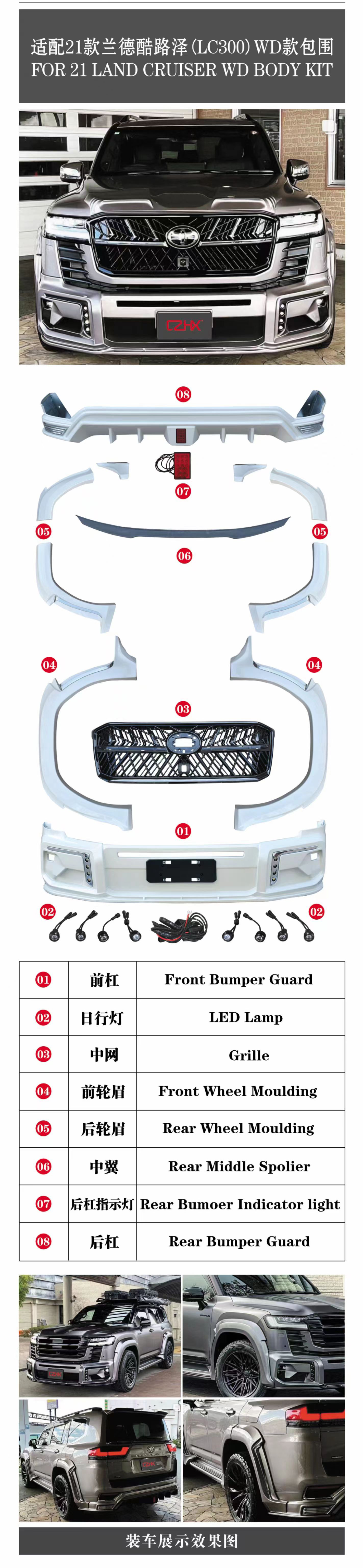 Facelift Car Body Kit Lc300: Toyota Land Cruiser Lc300 2020 Wide Style ...