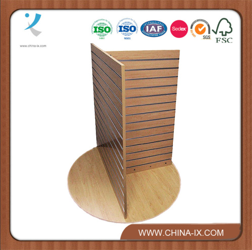 3 Way Revolving Slat Wall Display Gondola With Metal Grooves, High ...
