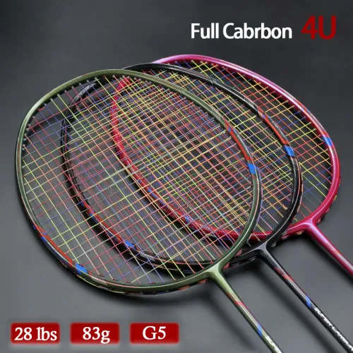 Colorful Strings Offensive Type 4u 83g Carbon Fiber Badminton Rackets ...