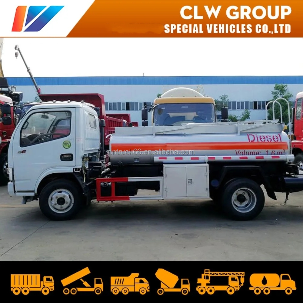 Dongfeng 2m3 Mini Mobile Fuel Tankers Truck Diesel Delivery Customized ...