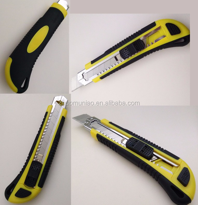 Auto Loading Utility Knife Custom Plastic Utility Knife With 3 Blades ...