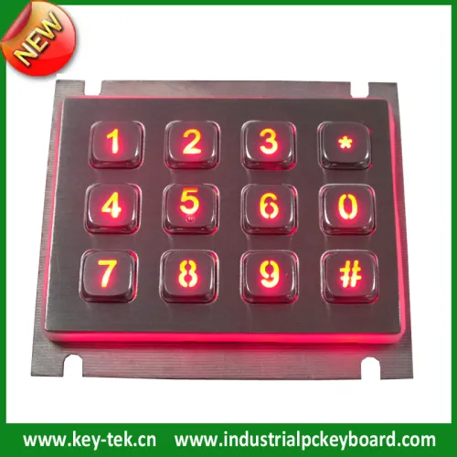 Rugged Stainless Steel Numeric Keypad With Industrial Backlight ...