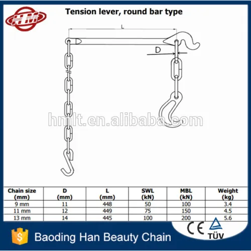 13mm Red Color Forged Tensioner Lever Load Binder, High Quality 13mm ...
