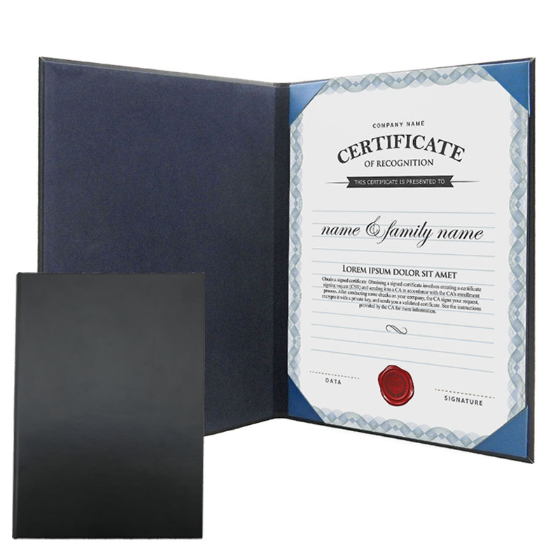 Modernqiu Custom A4 Cardboard Certificate Holder With Modern Quill ...