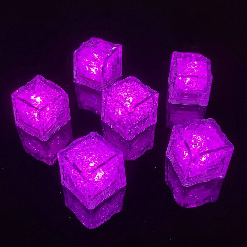 Luminous Ice Cubes With Liquid Sensor - Waterproof Led Cubes For Party ...