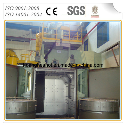 Rotary Table Abrasive Cleaning Blasting Machine For Large Casting Parts ...