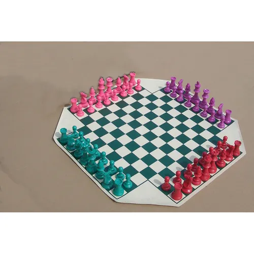 4 Way Chess Set 4-player Chess Game Board Games Medieval Chesses Set ...
