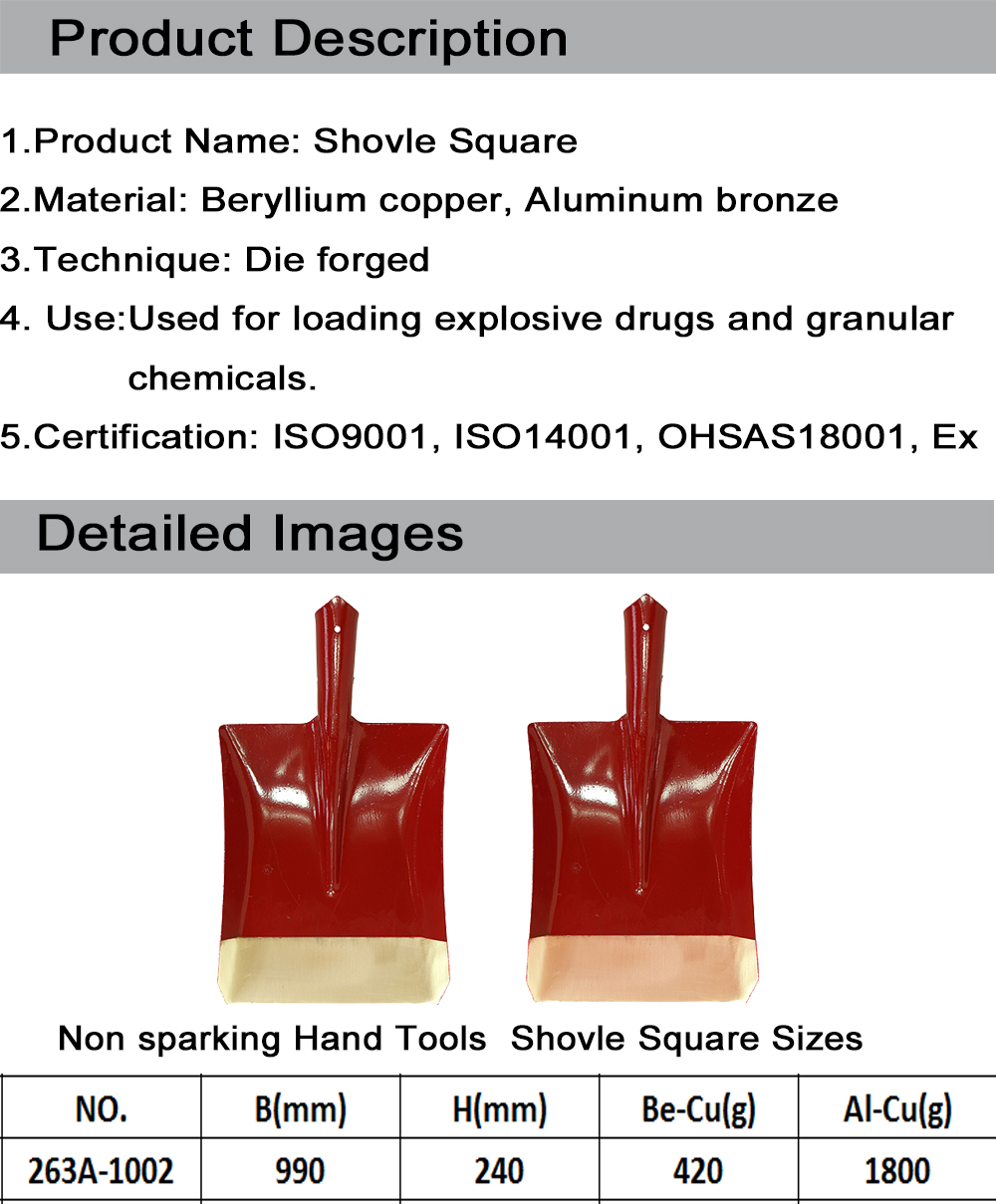 Explosion-proof Square Shovel Without Handle, High Quality Explosion ...