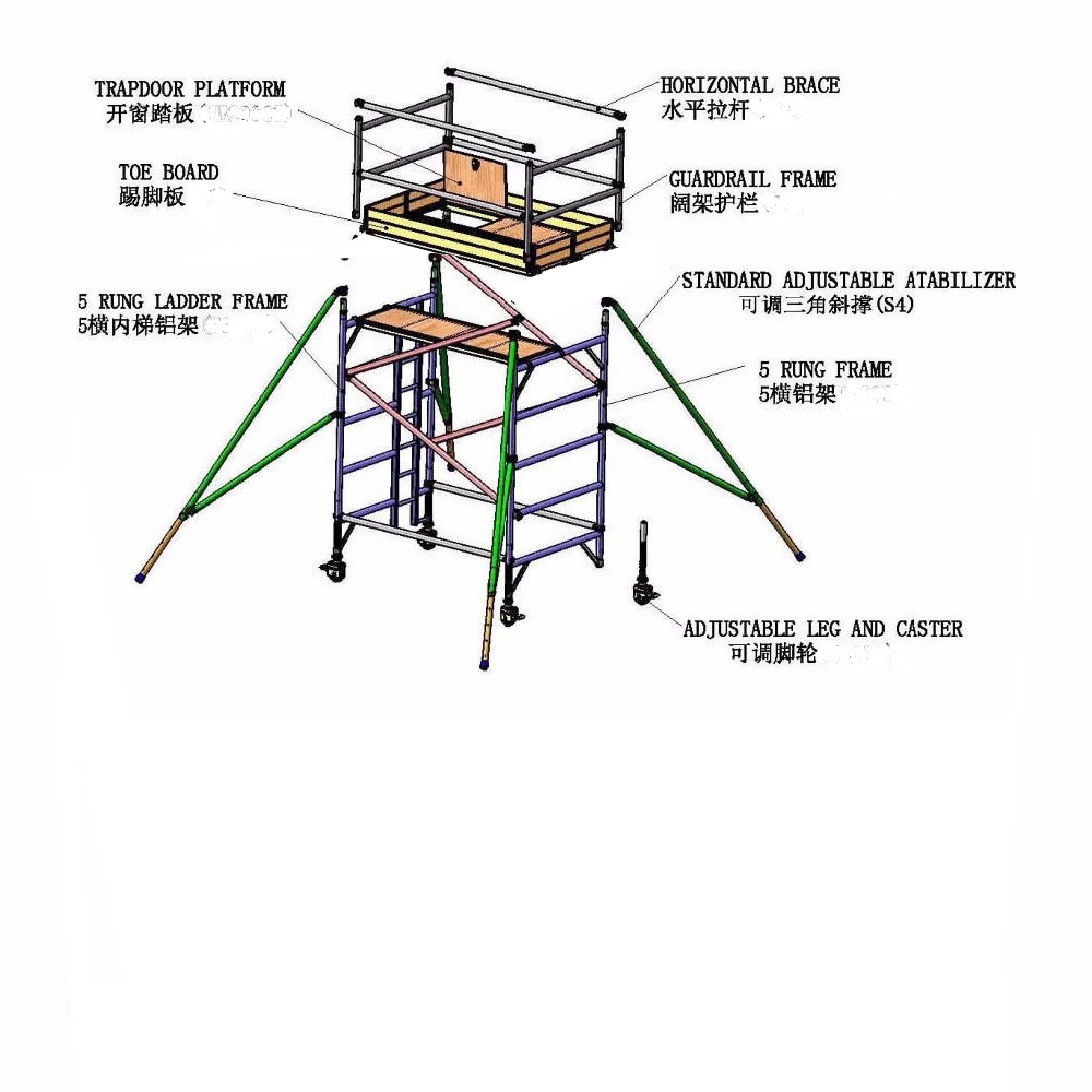 3m Aluminum Mobile Scaffold Tower Platform Promotion, High Quality 3m ...