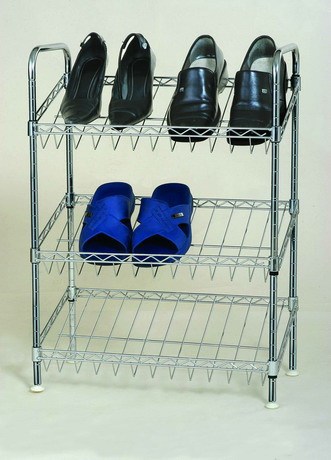 Adjustable Metal Chrome Slanted Shoe Rack (cj-b1111), High Quality ...