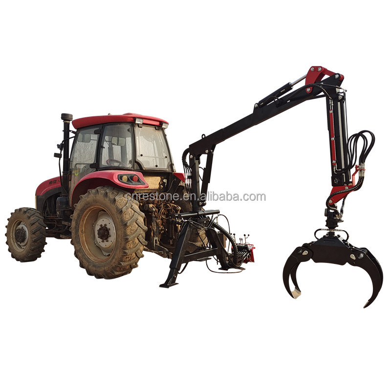 3point Timber Log Loading Crane For Tractors In Forestry Machines, High ...