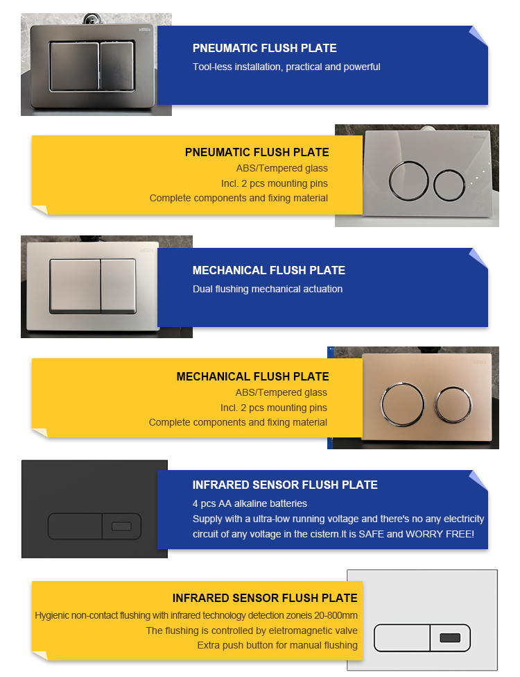 Black Dual Flush Plate For Concealed Cistern Toilet, High Quality Black ...