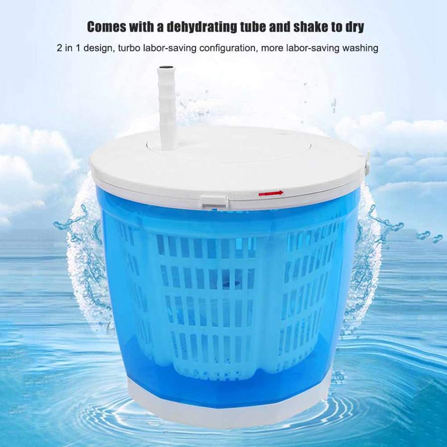 2 In1 Portable Hand-operated Mini Turbo Washing Machine Spin Dryer ...