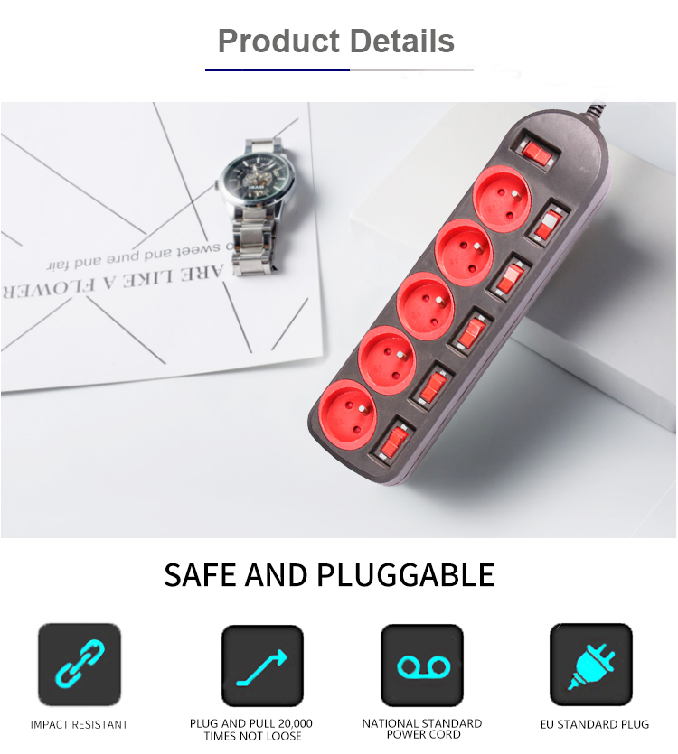 Master And Slave Control Socket Outlet Plug 16a Ce Grounding Power ...