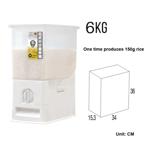 Plastic 6kg Transparent Measuring Rice Barrel, High Quality Plastic 6kg ...
