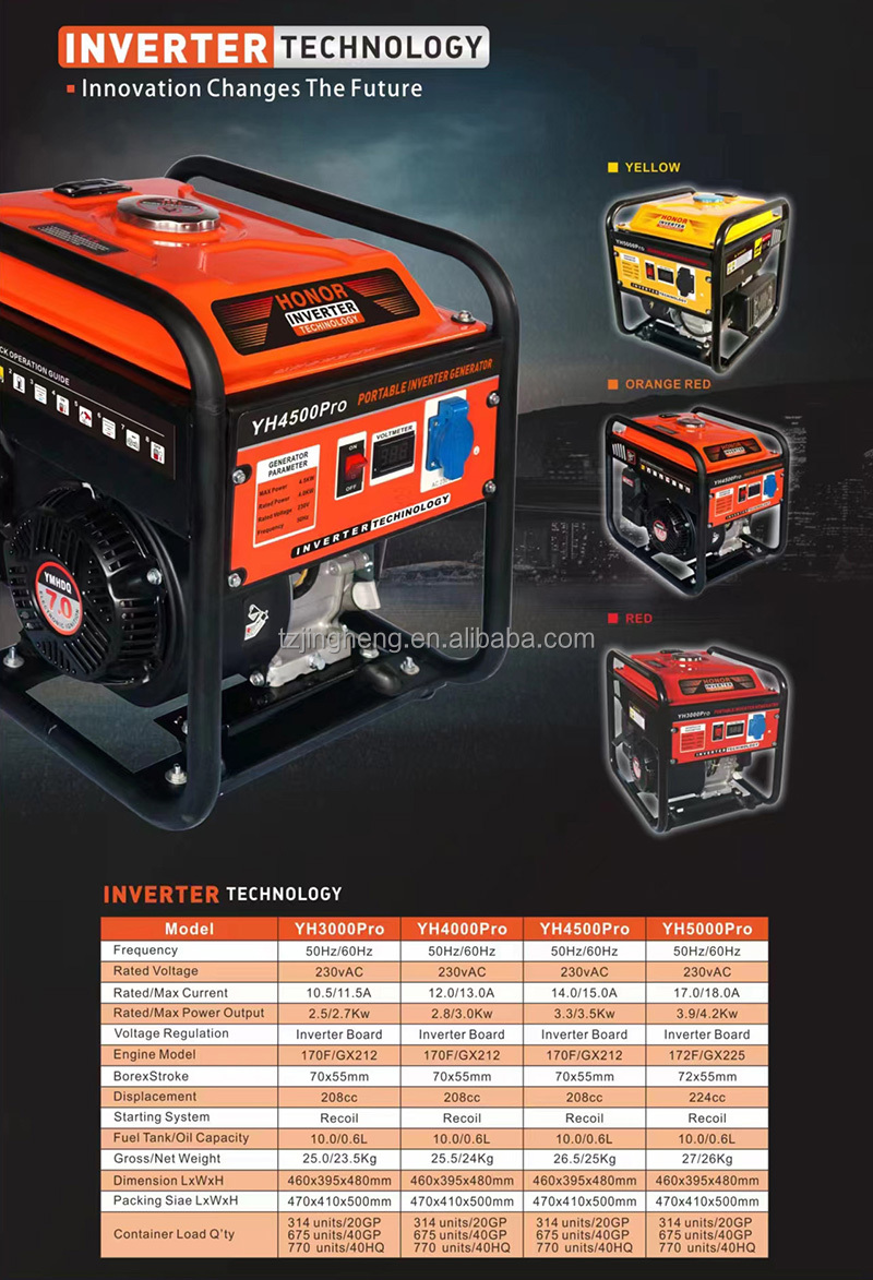 Inverter Generator 230v Ac 3kw 4kw 5kw - Silent Outdoor Home Power ...