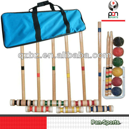 6 Player Recreational Croquet Set With Carry Bag, High Quality 6 Player ...