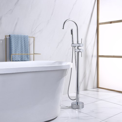 Cylinder Floor Mount Bath Spout Shower Tap, High Quality Cylinder Floor ...