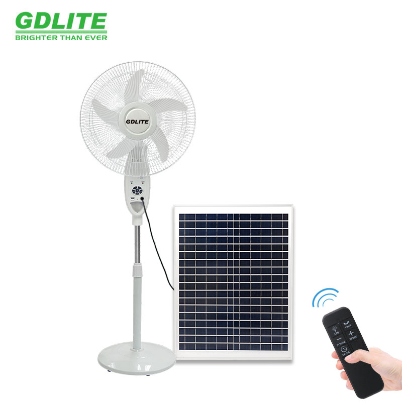 Gdlite Portable Floor Stand Solar And Rechargeable Electric Fan - 16 ...