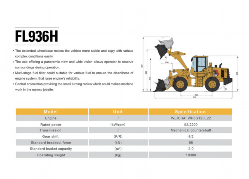 รถตักล้อหน้าขนาดเล็ก Fl936f คุณภาพสูง รถตักล้อหน้าขนาดเล็ก Fl936f บน ...