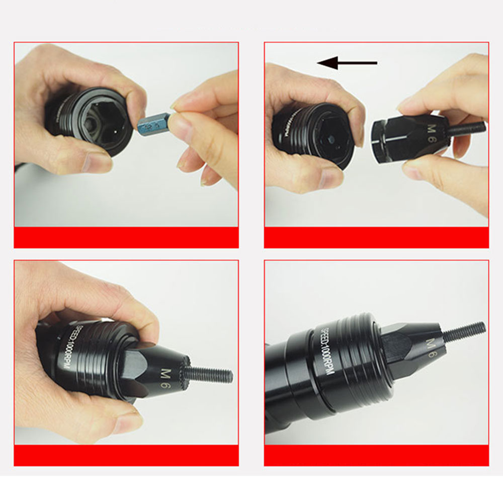 Pneumatic Air Rivet Nut Gun Tool Insert Thread Pull Setter Riveting ...