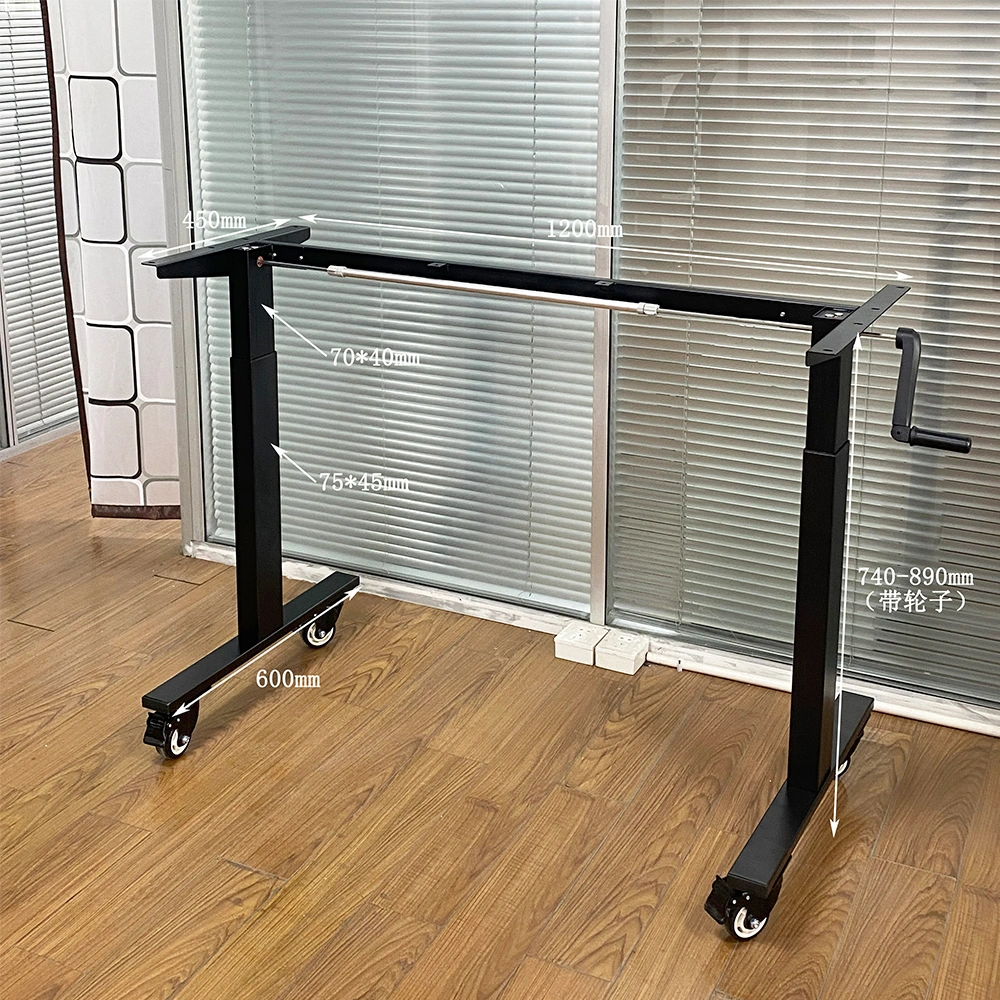 Hand Crank Standing Desk with Wheel China Manufacturers Suppliers ...