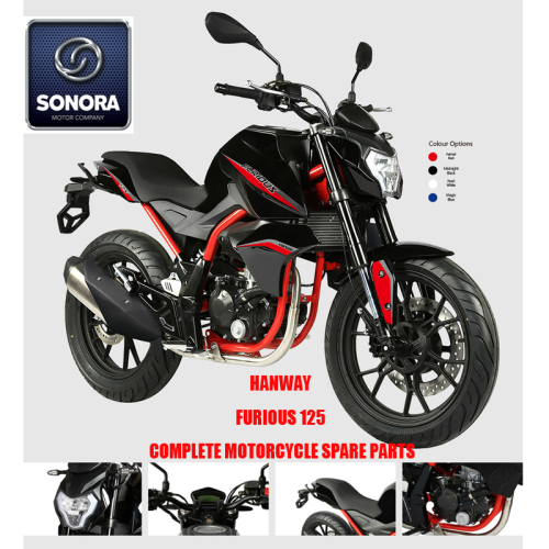 Hanway Furious 125 Furious 200 Furious 250 Complete Motorcycle Spare ...