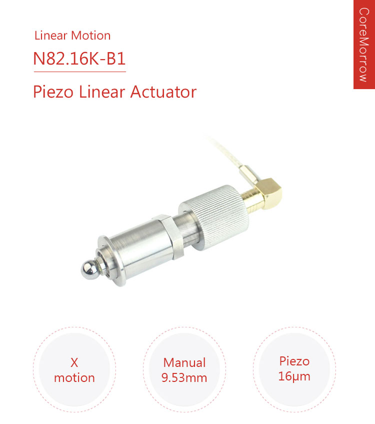 N82.16k Piezo Linear Actuator's Manual Adjustment Stroke Can Reach 9 ...
