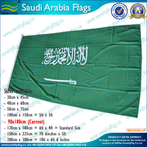 3x5ft Country Flags Use Screen Printing Saudi Arabia, High Quality ...
