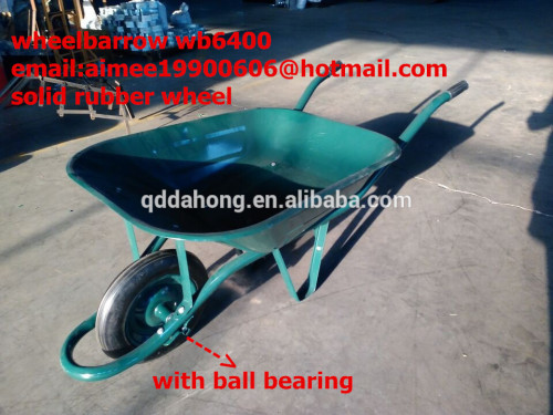 Wb6400 Construction Wheelbarrow With Ball Bearing Solid Wheel, High ...